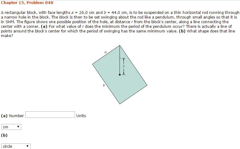 Solved Chapter 15, Problem 048 A rectangular block, with | Chegg.com