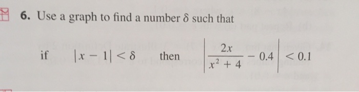 Solved Use a graph to find a number delta such that if |x - | Chegg.com
