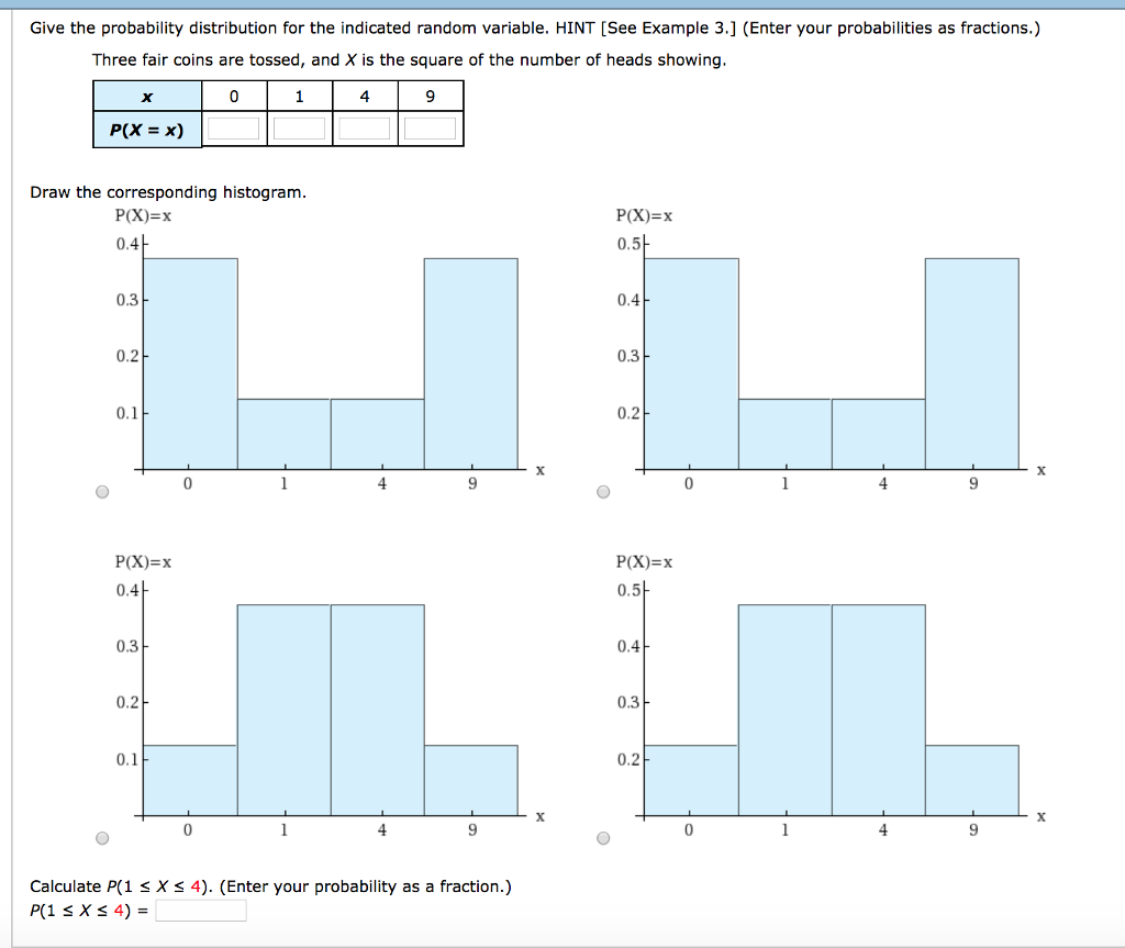 Solved Give the probability distribution for the indicated | Chegg.com