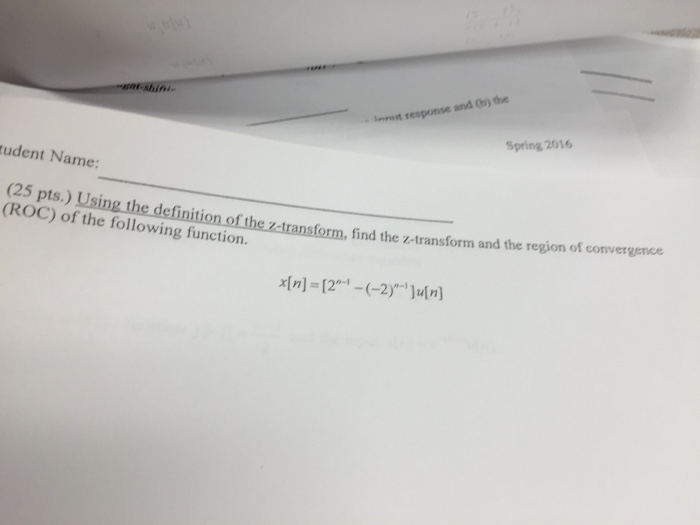 Solved Using the definition of the z-transform, find the | Chegg.com