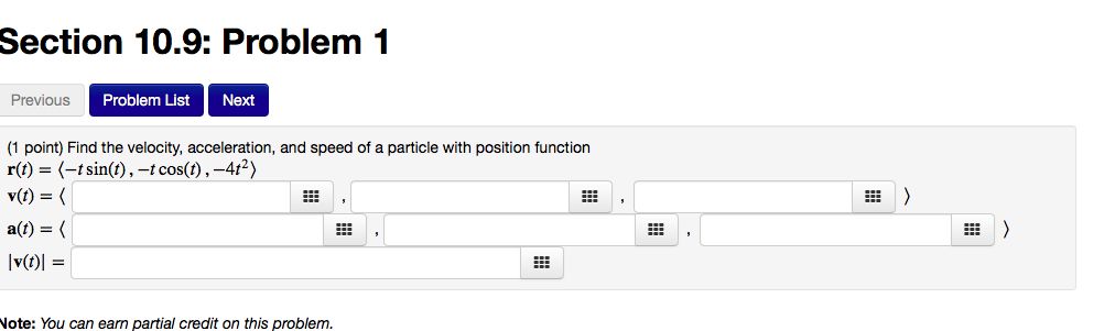 Solved Section 10.9: Problem 1 Previous Problem ListNext (1 | Chegg.com