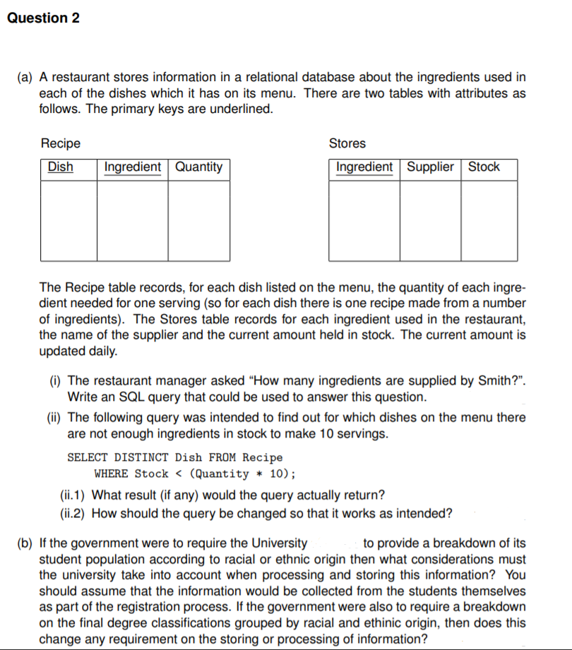 Solved Database Question Solutions provided but need | Chegg.com