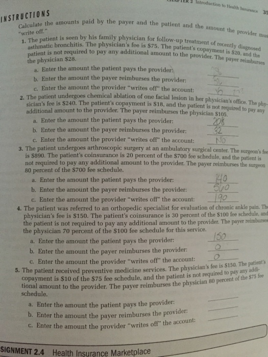 Solved Calculate the amounts paid by the payer and the | Chegg.com