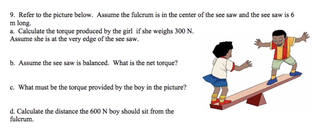 Solved 9. Refer to the picture below. Assume the fulcrum is | Chegg.com