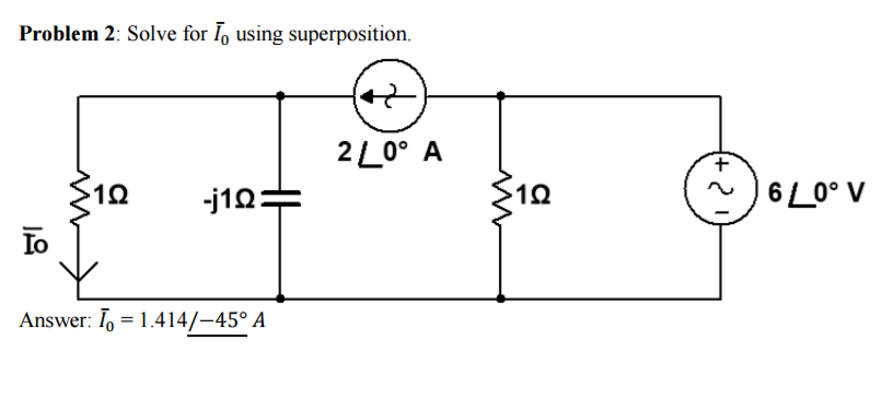 Solved Solve for I bar_0 using superposition. Answer: I | Chegg.com