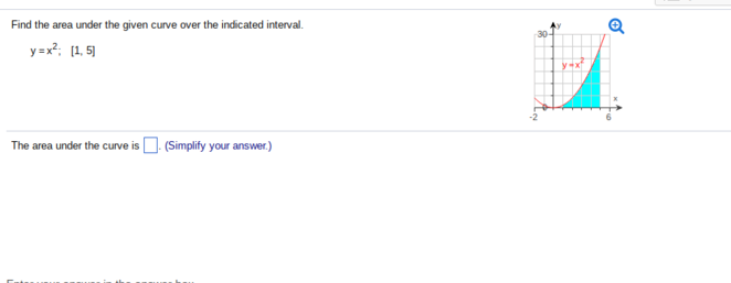 Solved Find the area under the given curve over the | Chegg.com