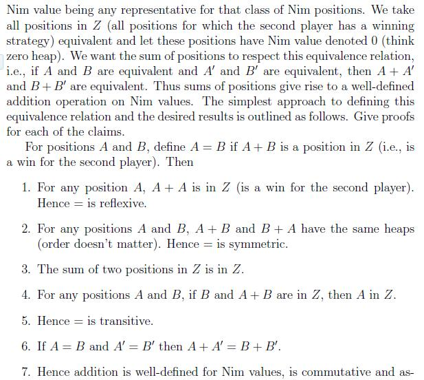 90. The game of Nim is played with a number of | Chegg.com