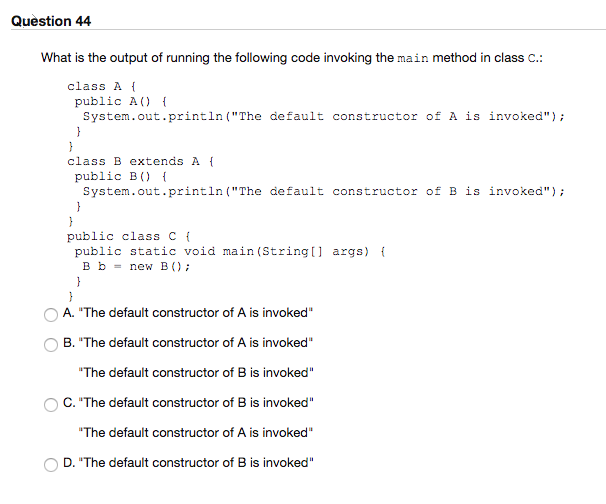Solved Question 46 2 points Analyze the following code: | Chegg.com