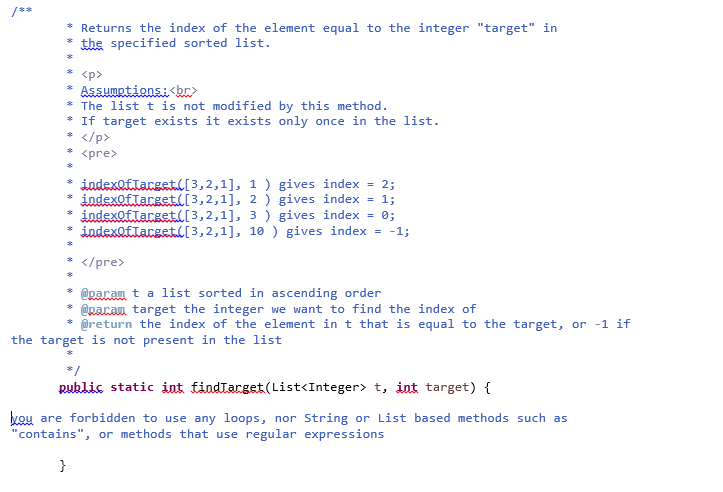 Solved Returns the index of the element equal to the integer | Chegg.com