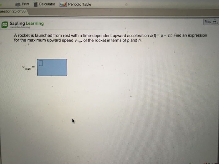 Solved A rocket is launched from rest with a time-dependent | Chegg.com