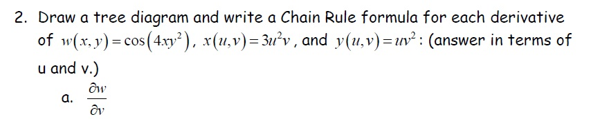 Solved Draw a tree diagram and write a Chain Rule formula | Chegg.com