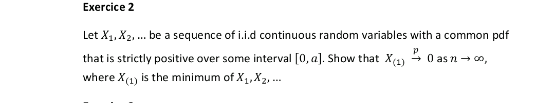 Solved Exercise 2 Let X1,X2, ... be a sequence of i.i.d | Chegg.com