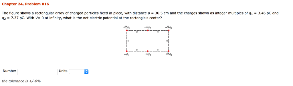 Solved The figure shows a rectangular array of charged | Chegg.com