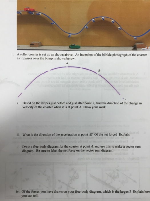 Solved A roller coaster is set up as shown above. An | Chegg.com