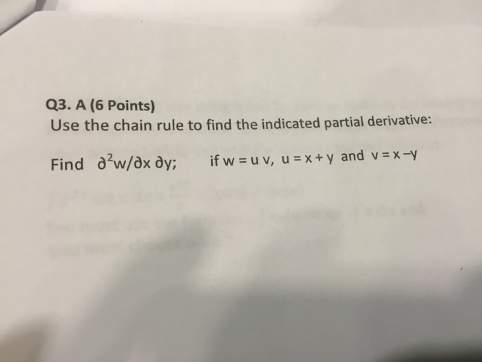 Solved Use the chain rule to find the indicated partial | Chegg.com
