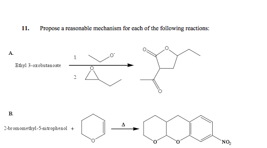 Solved Propose a reasonable mechanism for each of the | Chegg.com