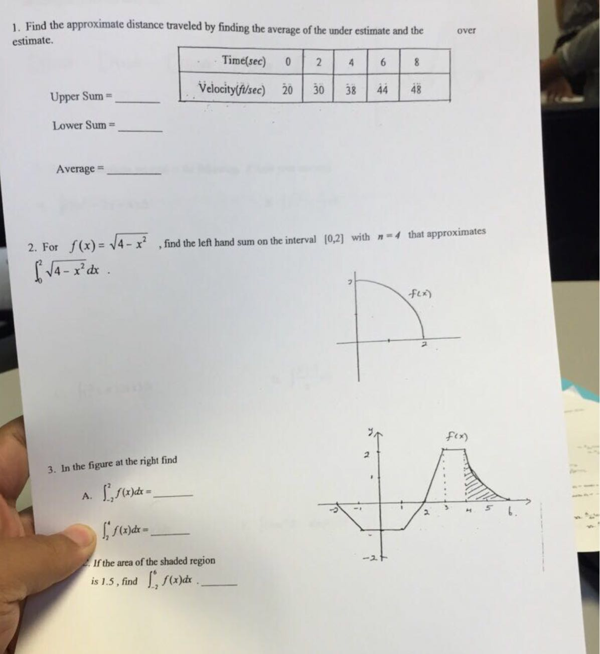 Solved Find the approximate distance traveled by finding the | Chegg.com