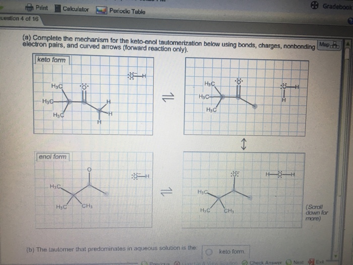 Solved Complete the mechanism for the keto-enol | Chegg.com
