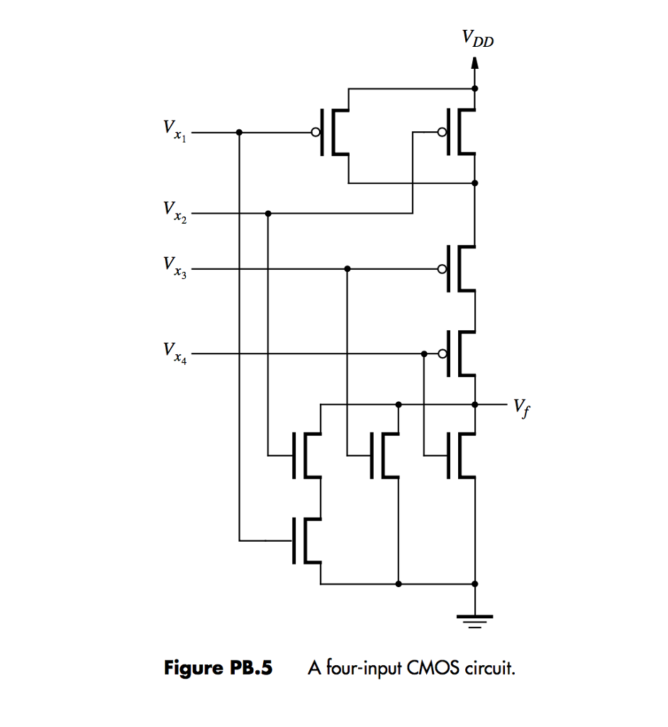Solved B.7(a) Give the truth table for the CMOS circuit in | Chegg.com