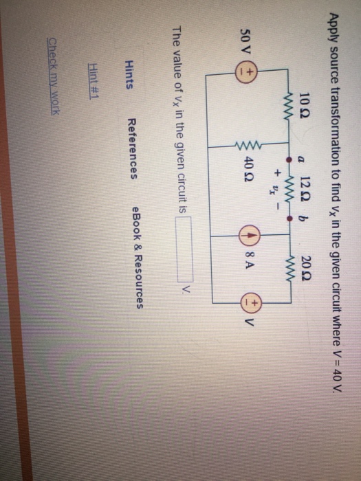 Solved: Apply Source Transformation To Find V_x In The Giv... | Chegg.com