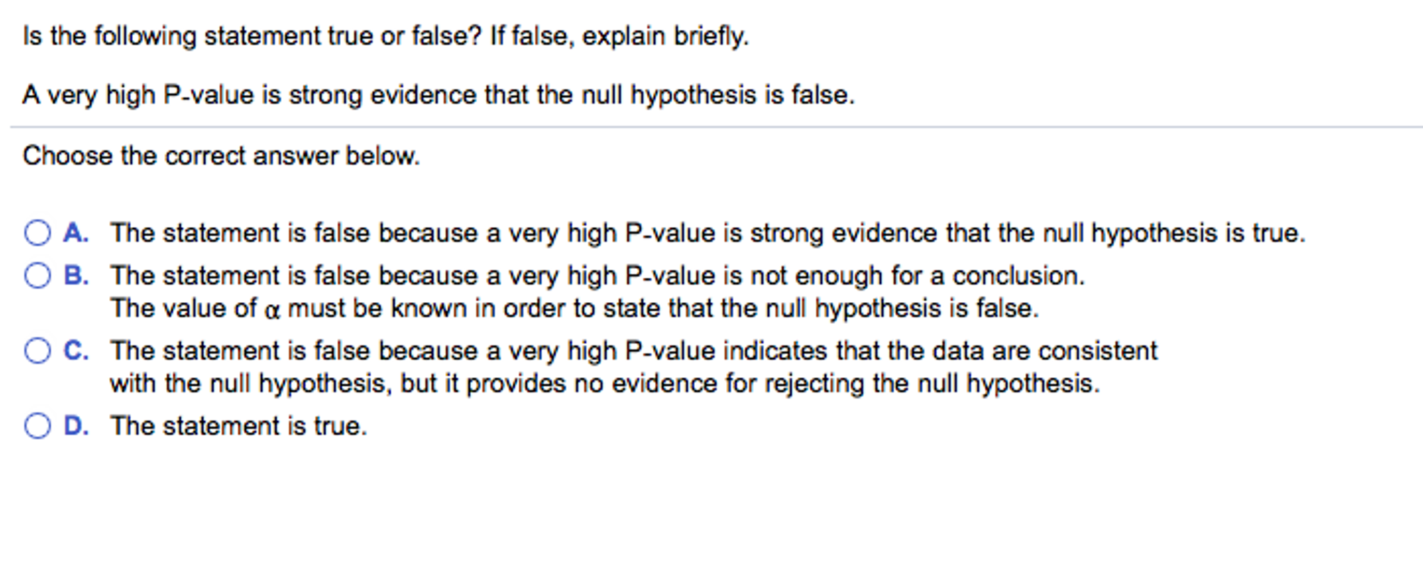 Solved Is the following statement true or false? If false, | Chegg.com