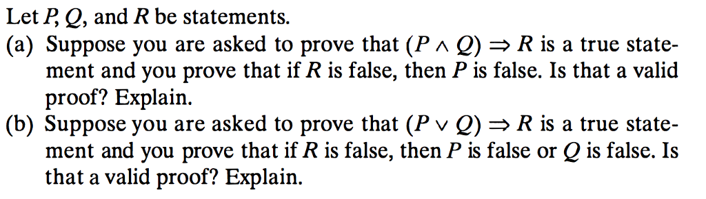 Solved Let R Q, and R be statements. (a) Suppose you are | Chegg.com