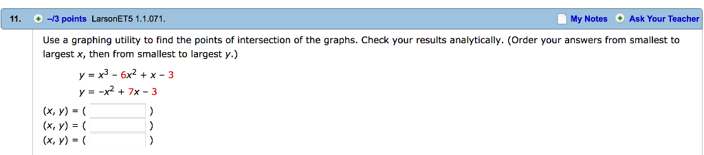 Solved Tutorial Exercise Find the point(s) of intersection | Chegg.com