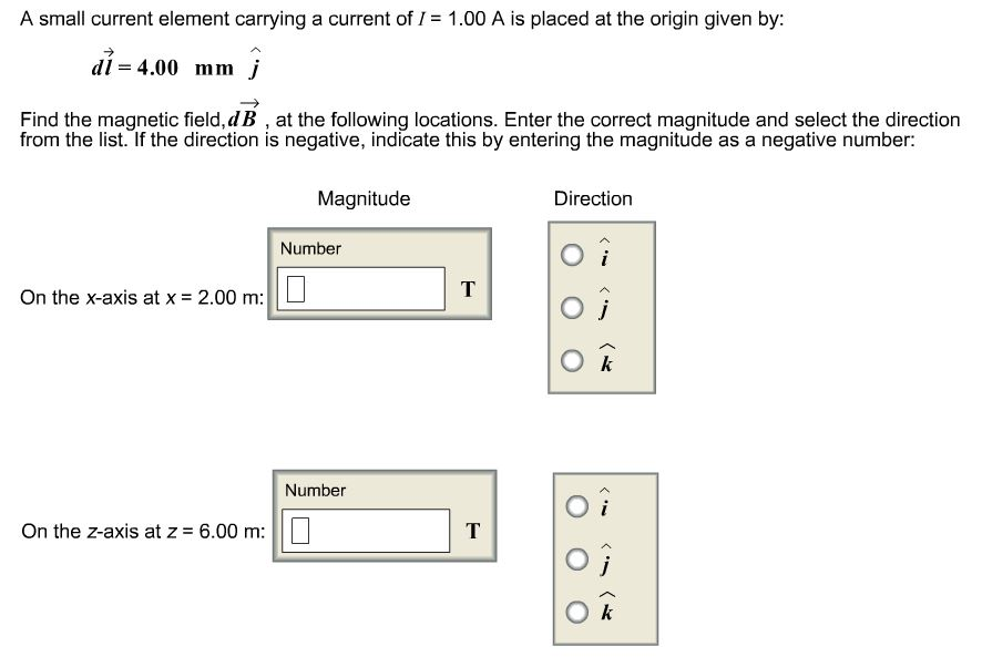 Solved A small current element carrying a current of I = | Chegg.com
