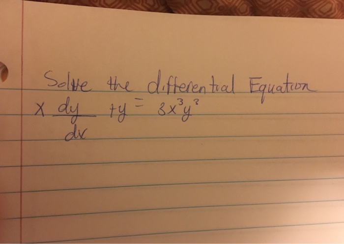 Solved Solve the differential Equation x dy/dx ty = 3 x^3 | Chegg.com