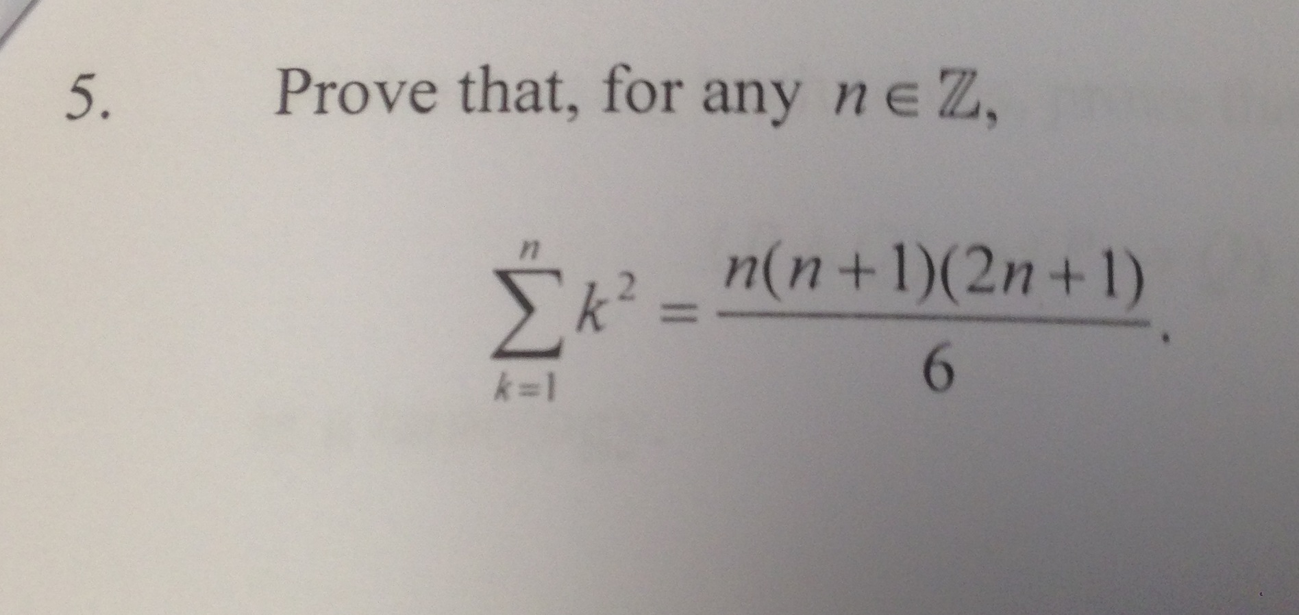 Solved Prove that, for any n epsilon Z. | Chegg.com