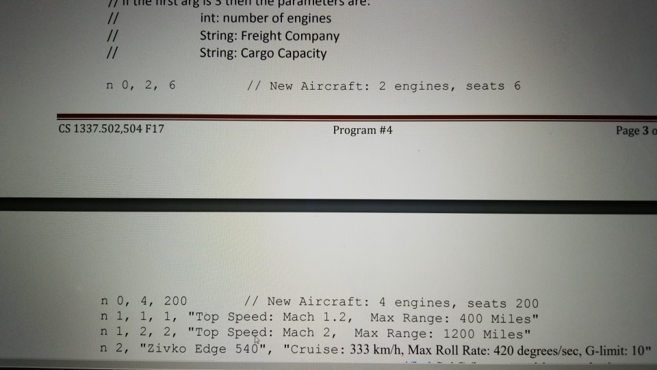 Solved Assignment Create an Aircraft class that has several | Chegg.com