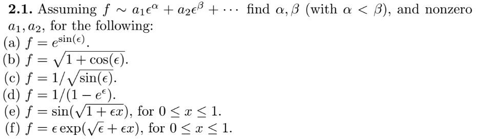 Solved Assuming f ~ a_1^alpha + a_2^beta + ... find alpha, | Chegg.com