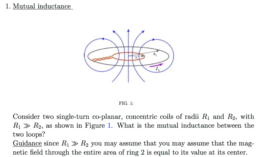 Solved Consider two single-turn co-planar, concentric | Chegg.com