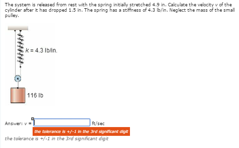 Solved: The System Is Released From Rest With The Spring I... | Chegg.com