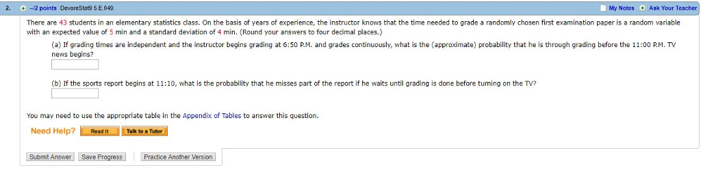 Solved 2 Points Devorestat9 5 E Mty Notes O Ask Your Teacher
