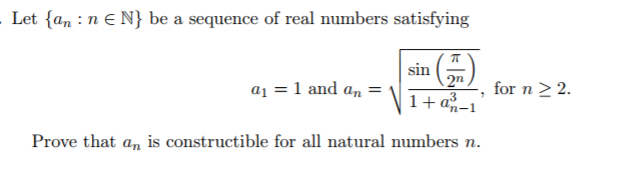 Solved Let {an : n ? N} be a sequence of real numbers | Chegg.com