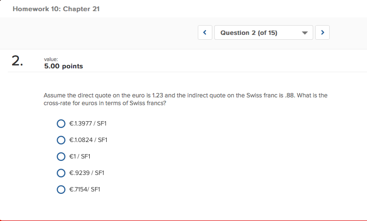 Solved: Assume The Direct Quote On The Euro Is 1.23 And Th... | Chegg.com