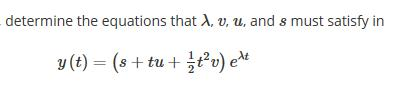 Determine the equation that lambda,upsilon, mu, and | Chegg.com