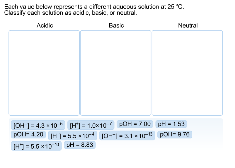 Solved Each value below represents a different aqueous | Chegg.com Solved Each value below represents a different aqueous | Chegg.com