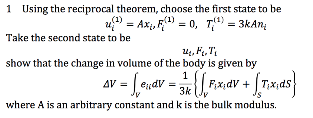 Solved 1 Using the reciprocal theorem, choose the first | Chegg.com