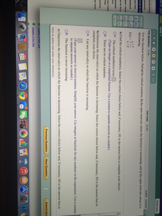 Solved For the function below, find a) the critical numbers; | Chegg.com