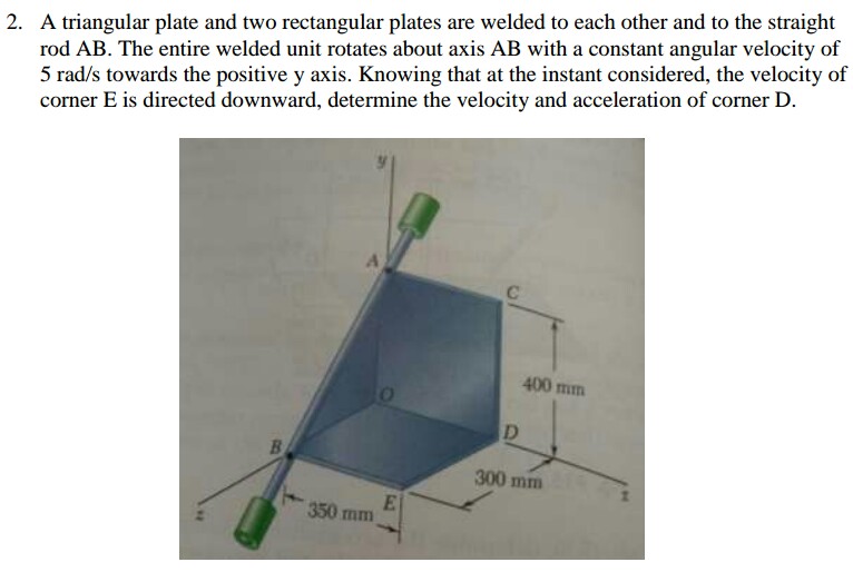 Solved A triangular plate and two rectangular plates are | Chegg.com