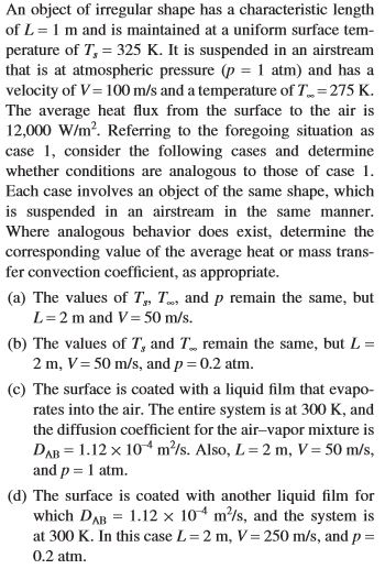 Solved An object of irregular shape has a characteristic | Chegg.com