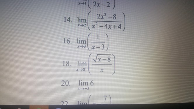 Solved Evaluate limit lim_x rightarrow 2 (2x^2 - 8/x^2 - 4x | Chegg.com