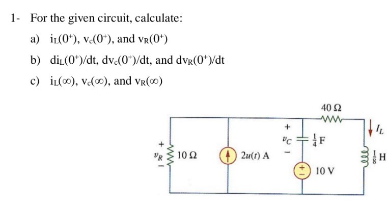 Solved 1 For the given circuit, calculate: a) i0*), Ve(0*), | Chegg.com
