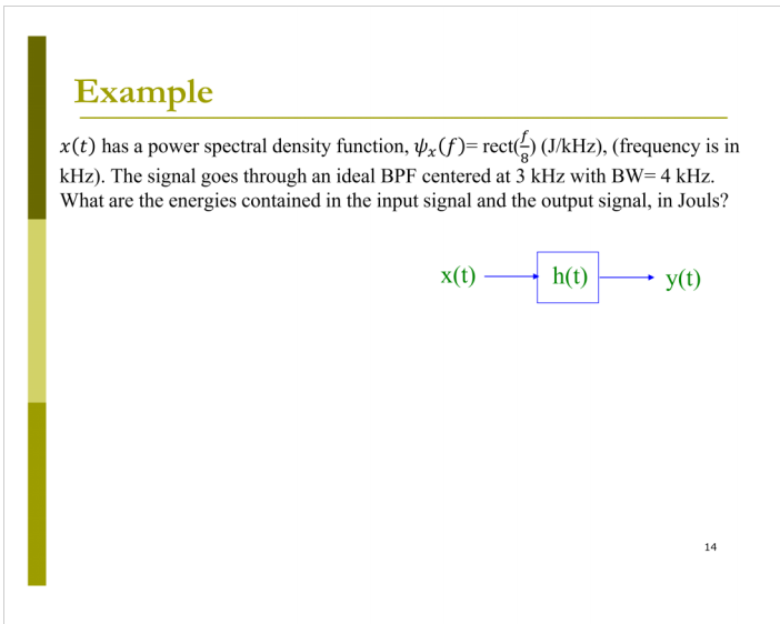Solved x(t) has a power spectral density function, psi_x(f) | Chegg.com