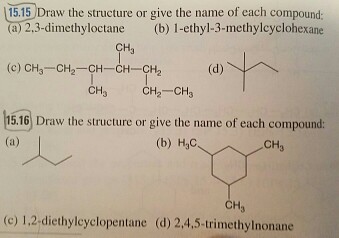 Solved Draw the structure or give the name of each compound: | Chegg.com