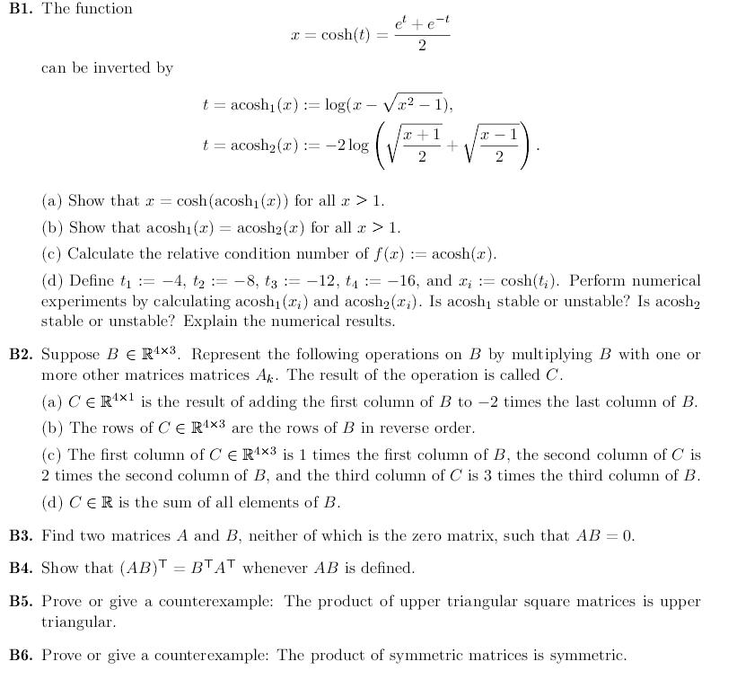 The Function X Cosh T Et E T 2 Can Be Inverted