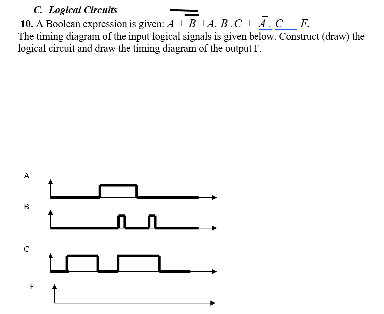 Solved C. Logical Circuits 10. A Boolean expression is | Chegg.com