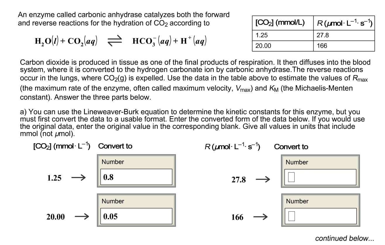 Solved An enzyme called carbonic anhydrase catalyzes both | Chegg.com